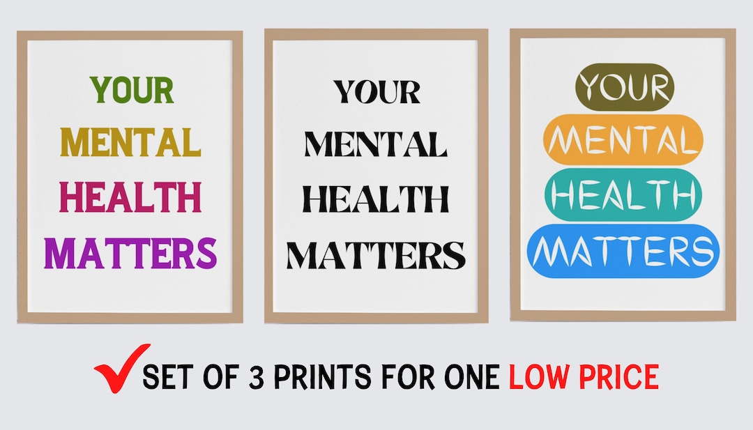 Your Mental Health Matters Print, Mental Health Awareness Wall Art ...