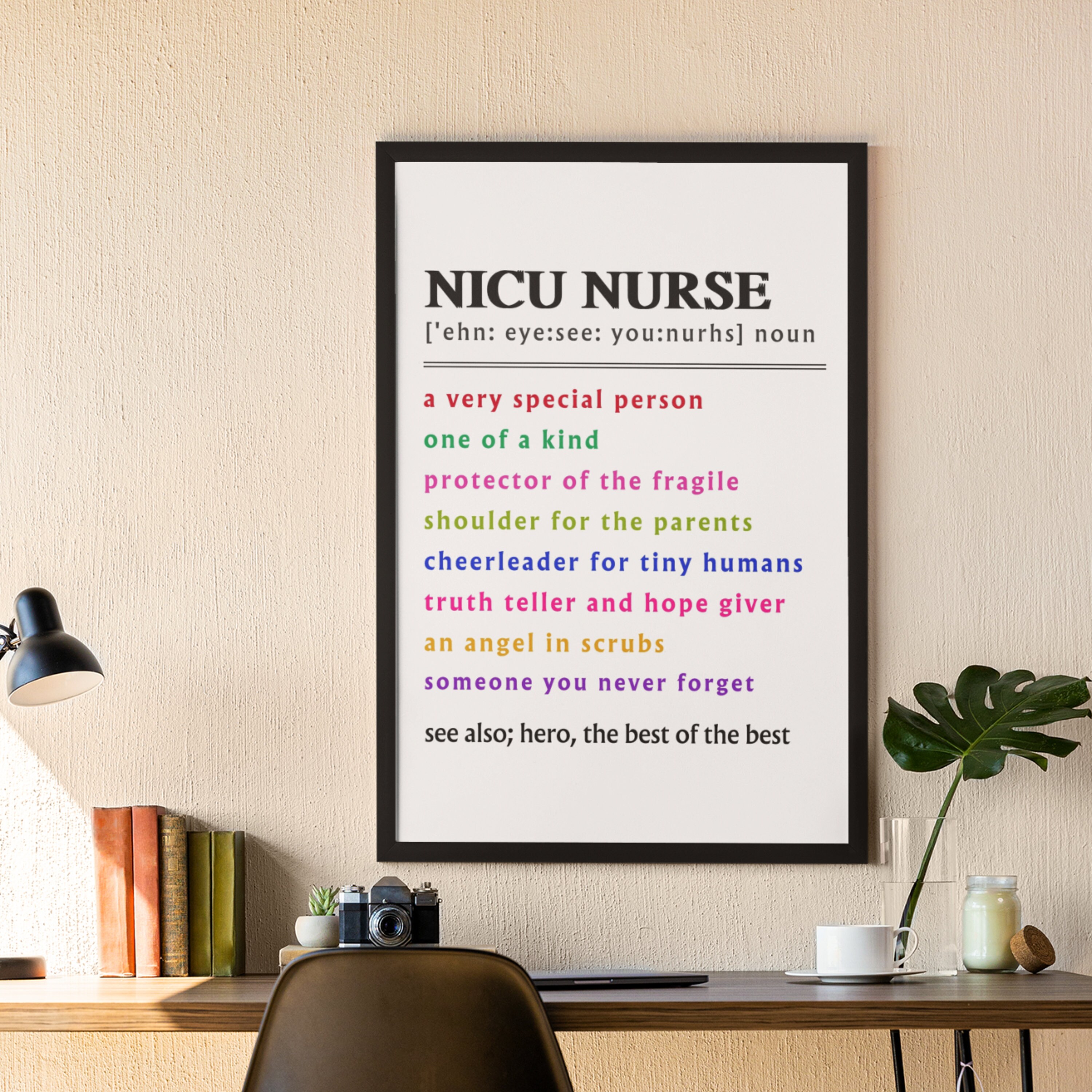 NICU Nurse Definition Print, Neonatal ICU Nurse Gift, Icu Nurse Poster ...