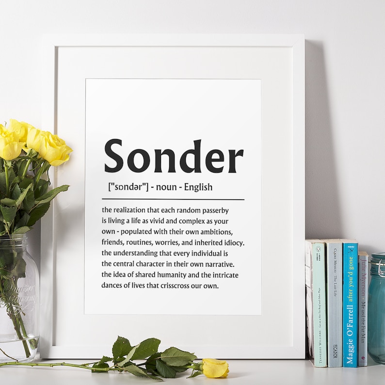 Sonder Definition Print: Minimalist Home Decor (digital Download) - Etsy