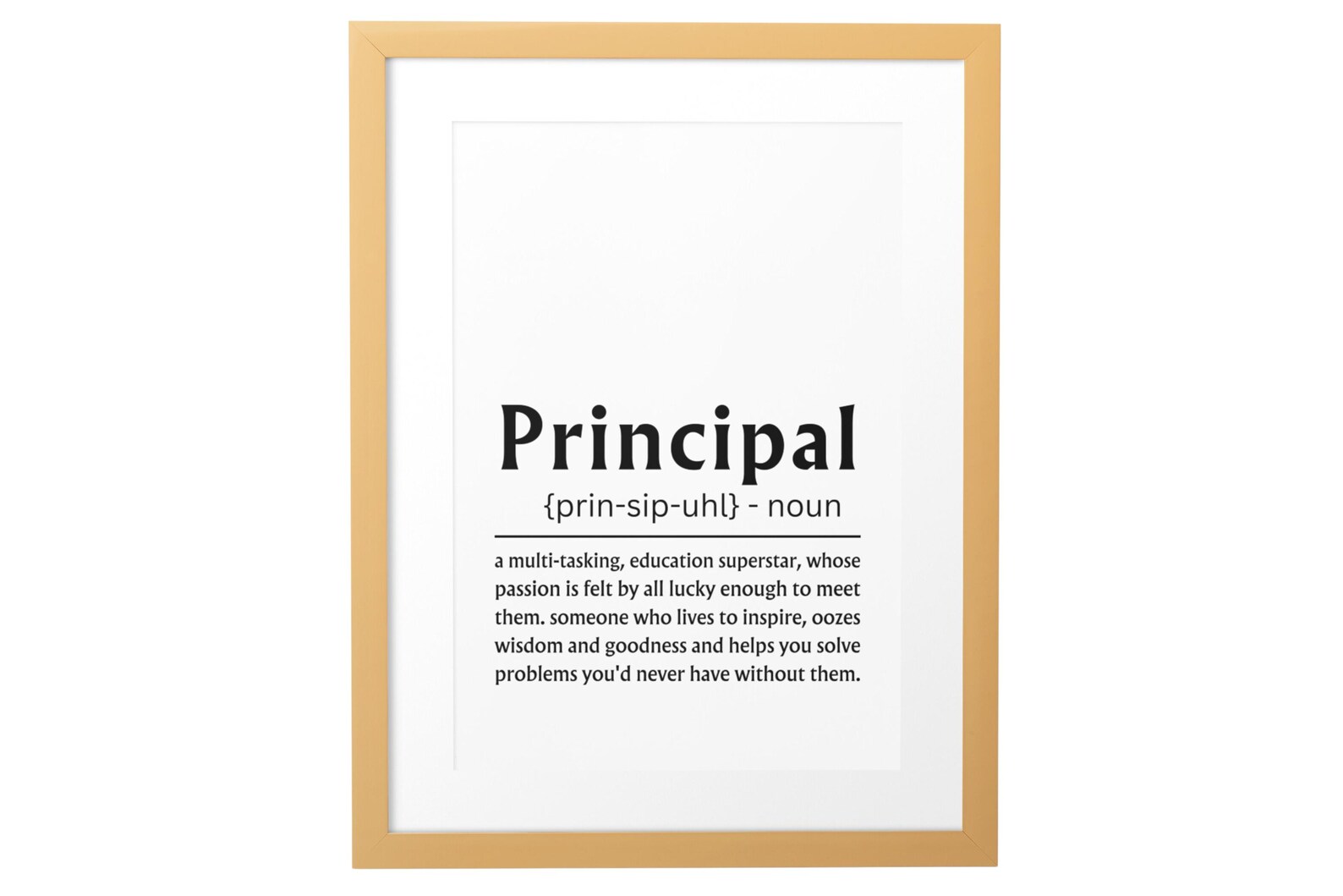Principal Definition Print, School Principal Office Wall Art, Gift for ...