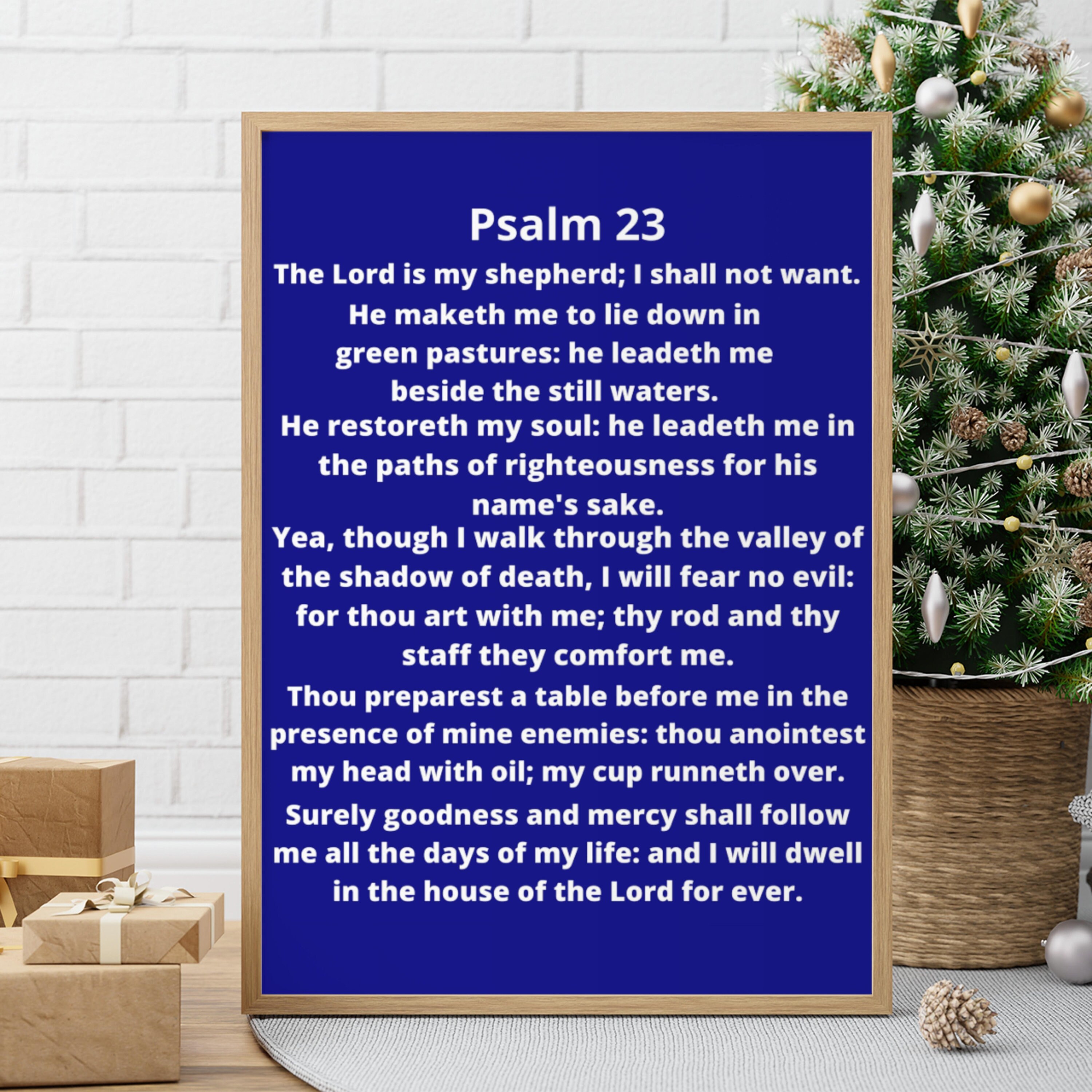 Psalm 23 Poster Bible Artwork Print, Instant Digital Download Scripture ...