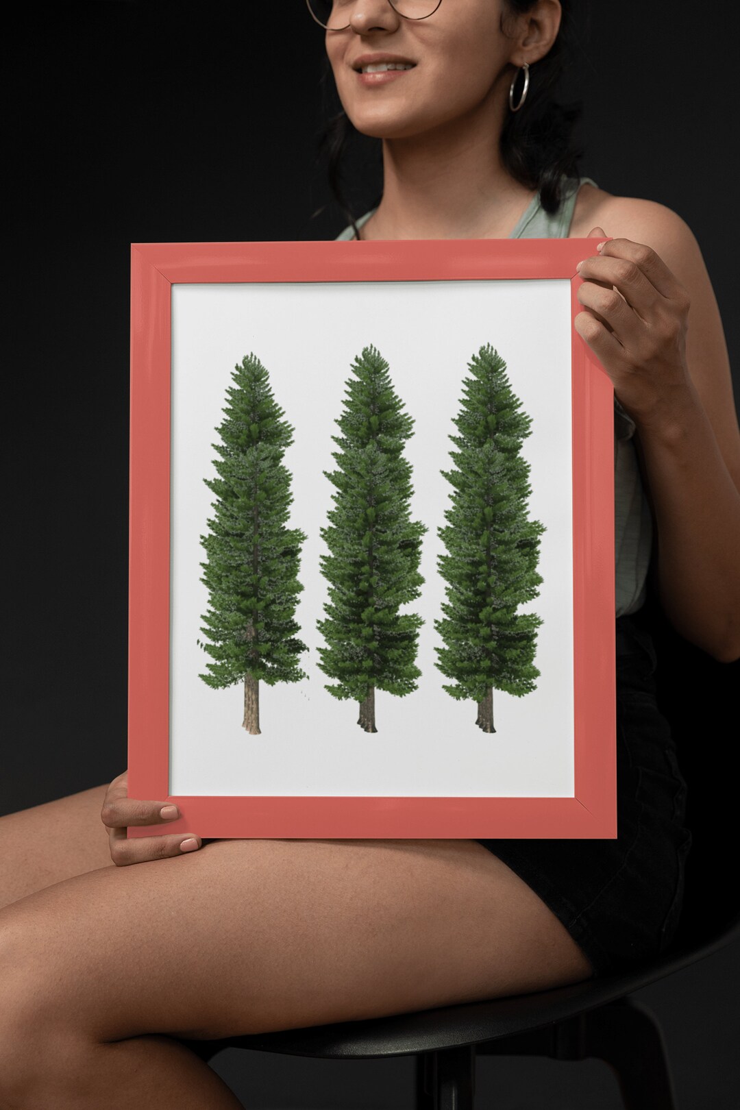 Pine Tree Print Woodland Nursery Decor, Forest Nursery Printable Wall ...
