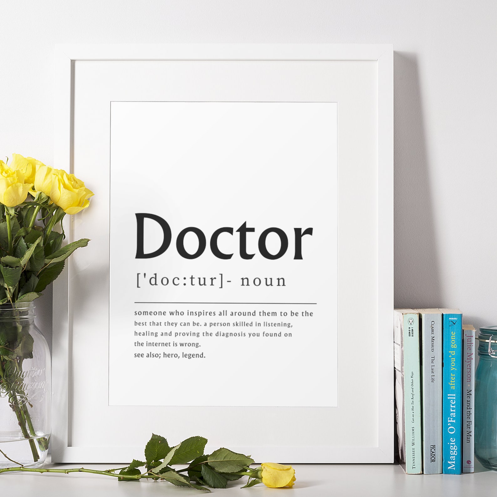 Doktor Definition Print, Doktor Poster, Doktor Geschenk, Geschenk für ...