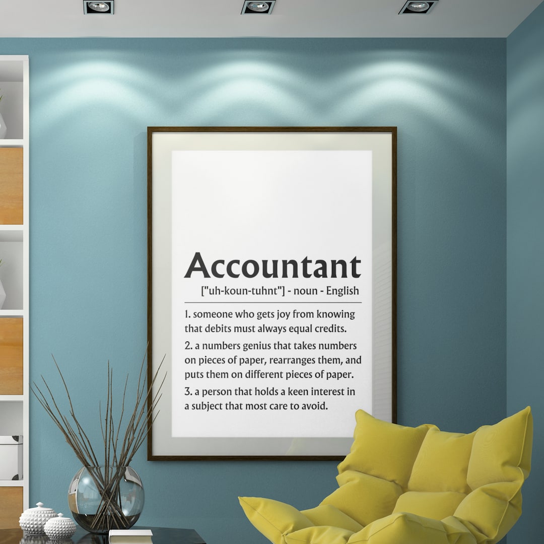 Accountant Definition Print: Funny Office Wall Art (digital Download ...