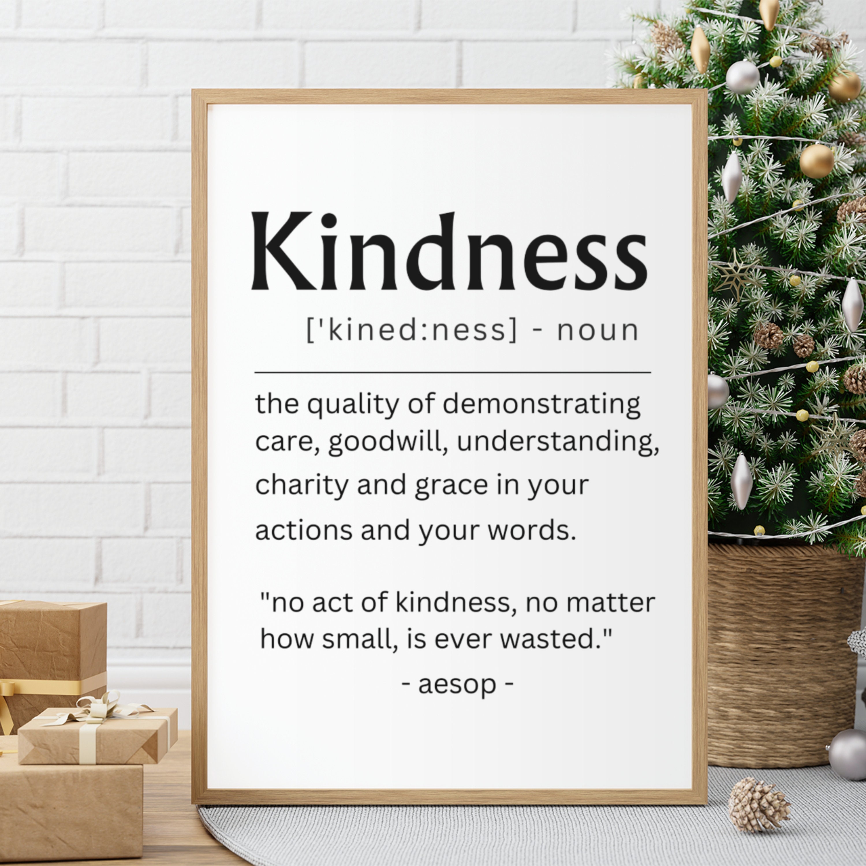 Kindness Definition Print, Kindness Quote, Office Wall Art, Classroom ...