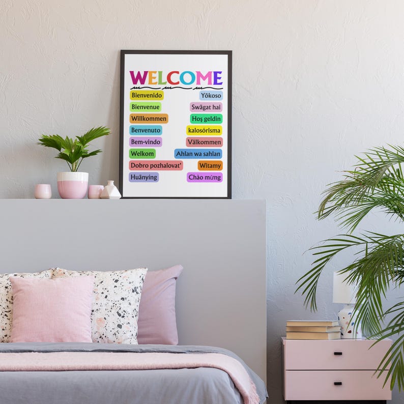 Multilingual Welcome Sign: Inclusive Classroom Decor (digital Download ...
