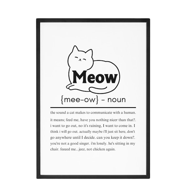 Meow Meow Present - Etsy