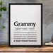 Grammy Definition Art Print, Grammy Gift (digital Download) - Etsy