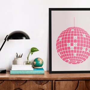 Set of 3 Disco Ball Printable Wall Art Poster Retro Disco Ball ...
