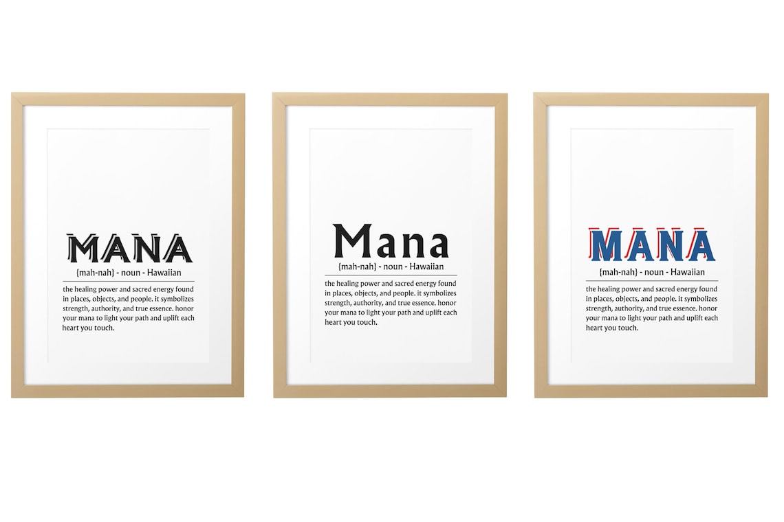 Mana Definition Print: Polynesian Wall Art (digital Download) - Etsy