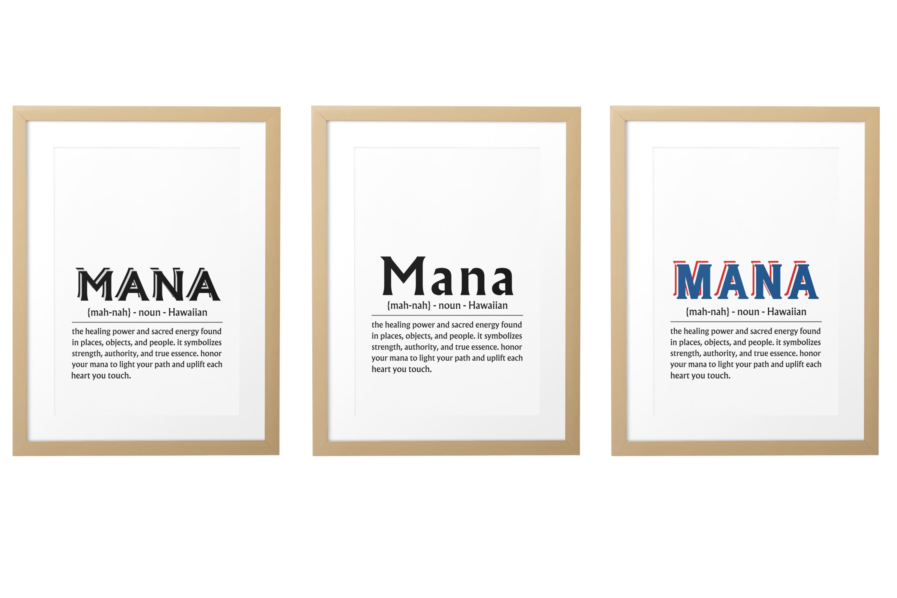 Mana Definition Print: Polynesian Wall Art (digital Download) - Etsy