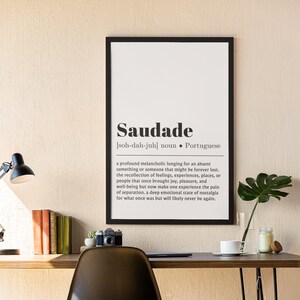 Saudade Definition Print: Portuguese Word Art (digital Download) - Etsy