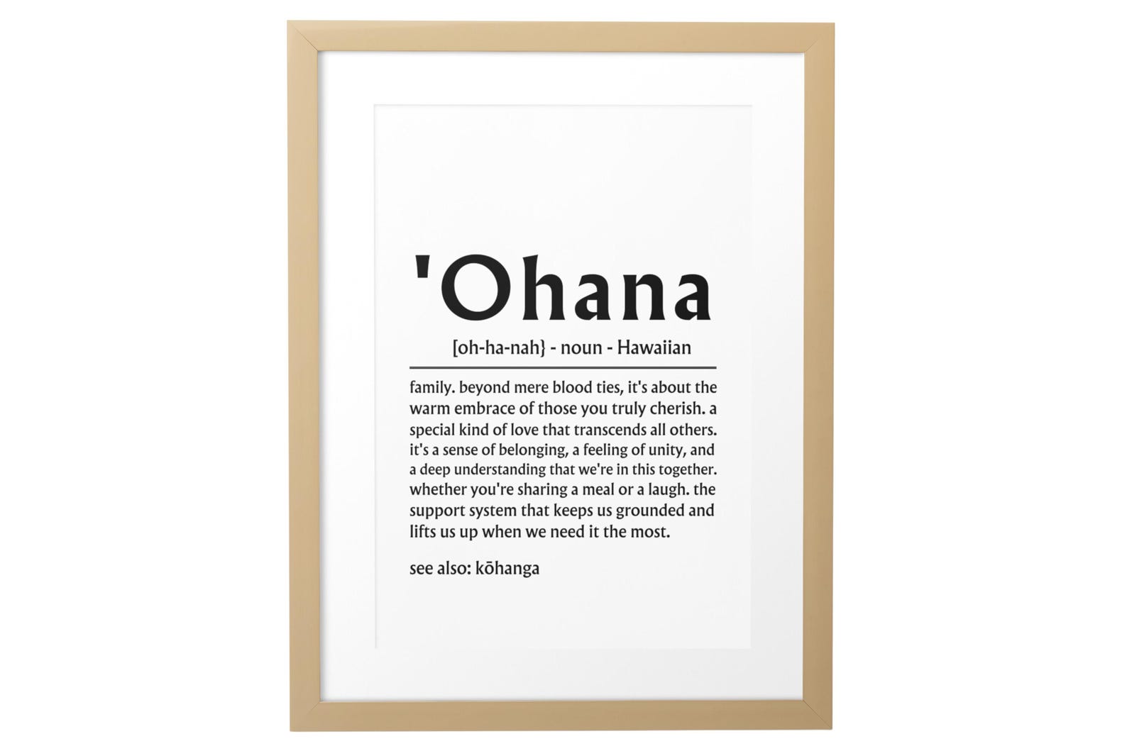 Ohana Definition Print Set: Hawaiian Family Art (digital Download) - Etsy