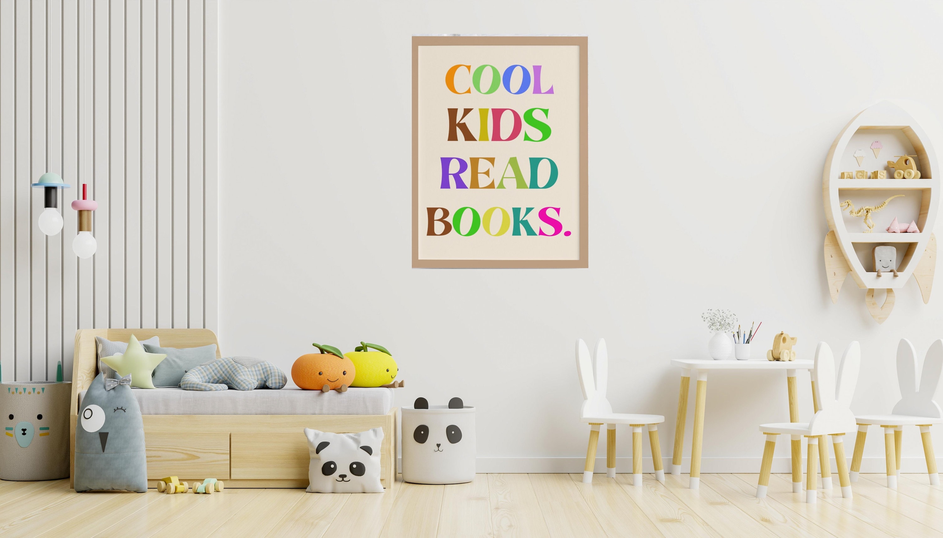 Set of 3 Cool Kids Read Books Print Kids Reading Nook - Etsy