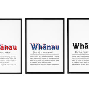 New Zealand Maori Whanau (family) Definition Digital File Set of 3 ...