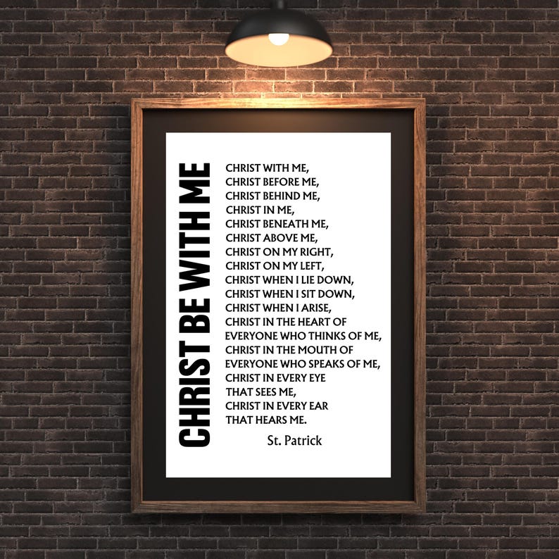 St. Patrick's Prayer Print: Christian Wall Art (digital Download) - Etsy