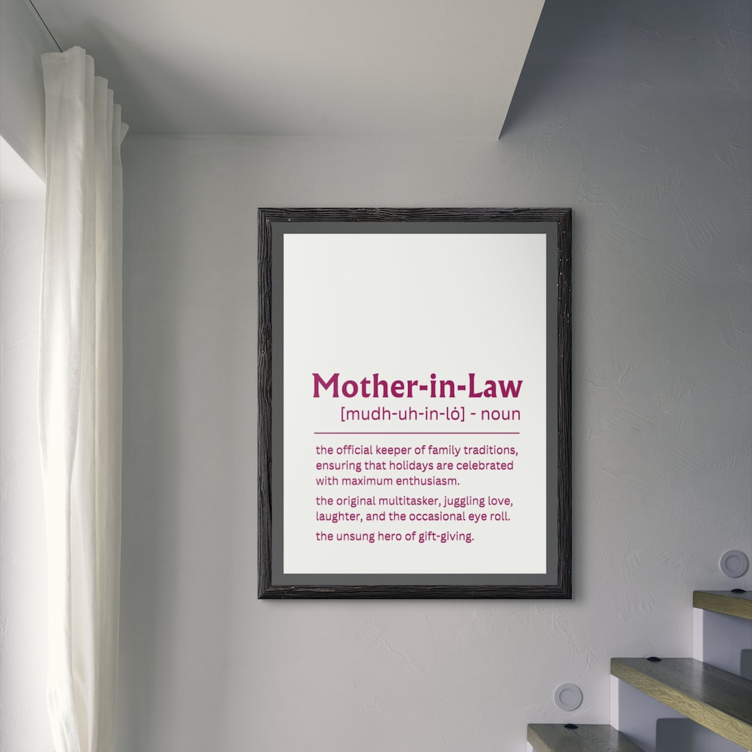 Mother-in-law Definition Print: Modern Wall Art (digital Download) - Etsy