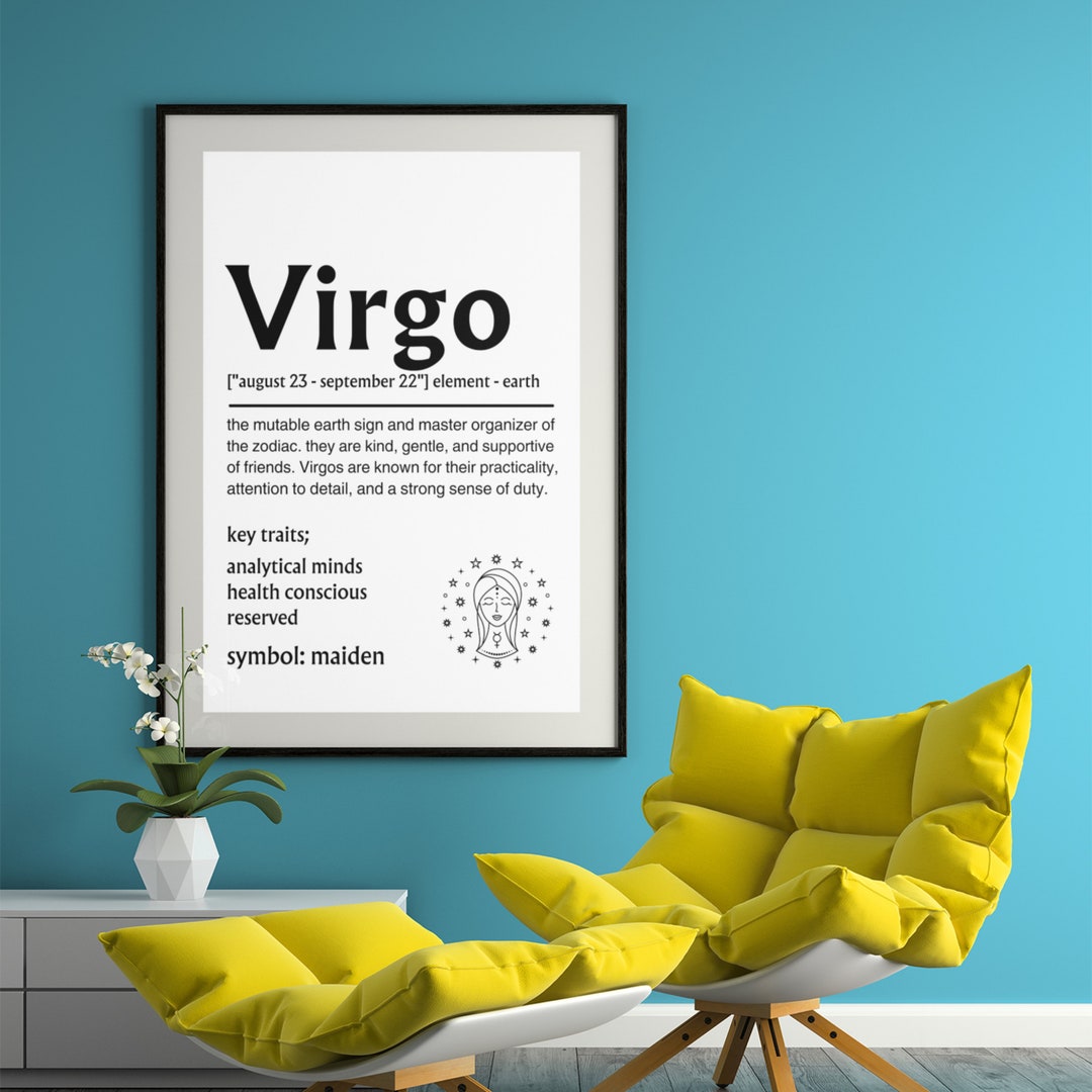 Virgo Definition Print, Dictionary Art Print Virgo Poster, Virgo Gift ...