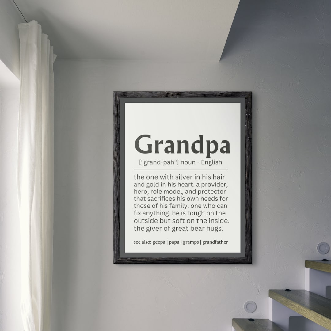 Grandpa Definition Print: Gift for Grandfather (digital Download) - Etsy