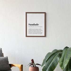 Saudade Definition Print: Portuguese Word Art (digital Download) - Etsy