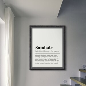 Saudade Definition Print: Portuguese Word Art (digital Download) - Etsy