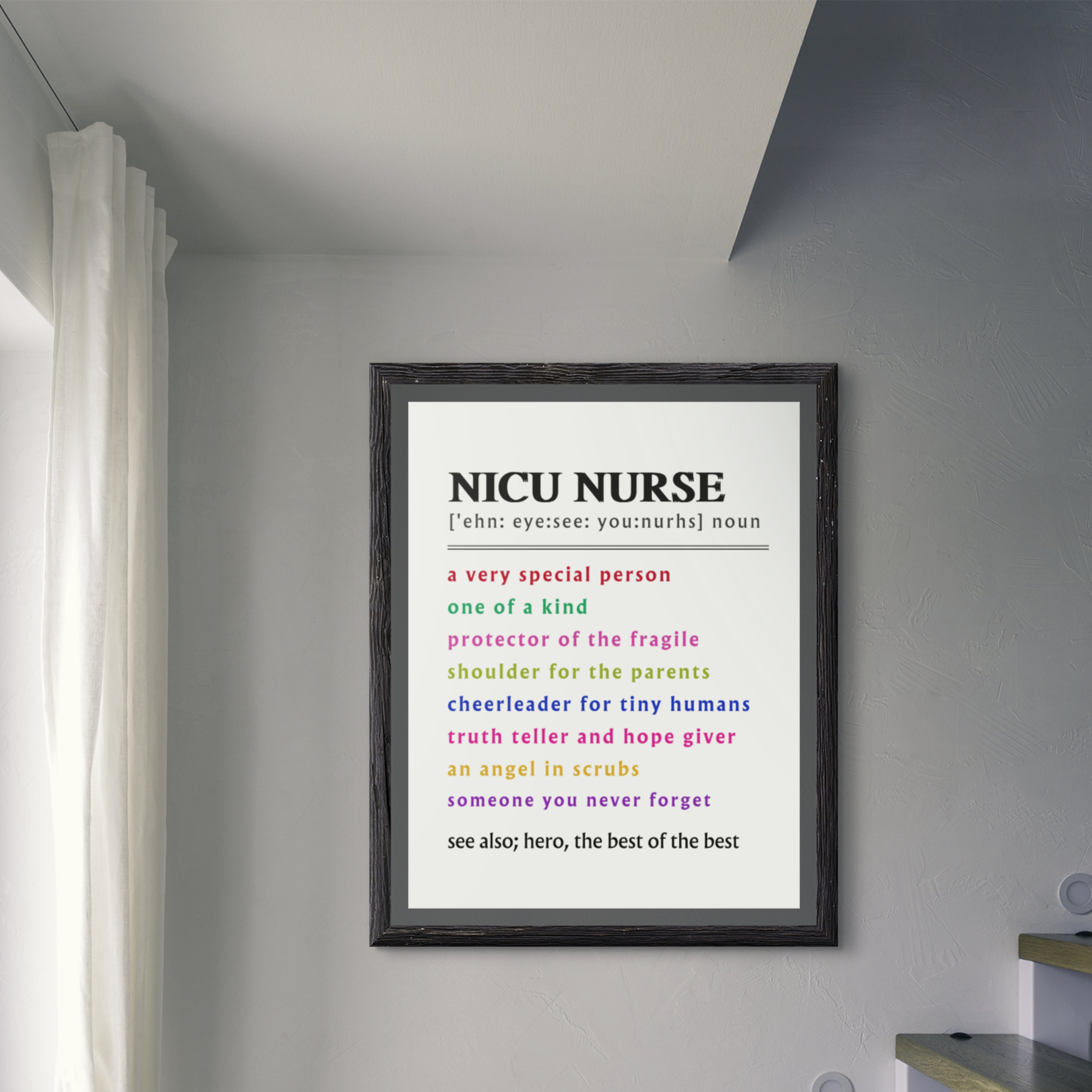NICU Nurse Definition Print, Neonatal ICU Nurse Gift, Icu Nurse Poster ...