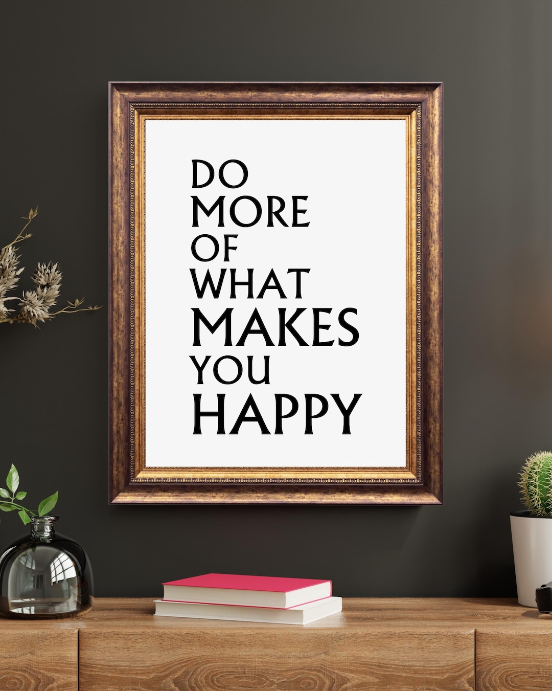Motivational Typography Art Print: Black and White Poster (digital ...