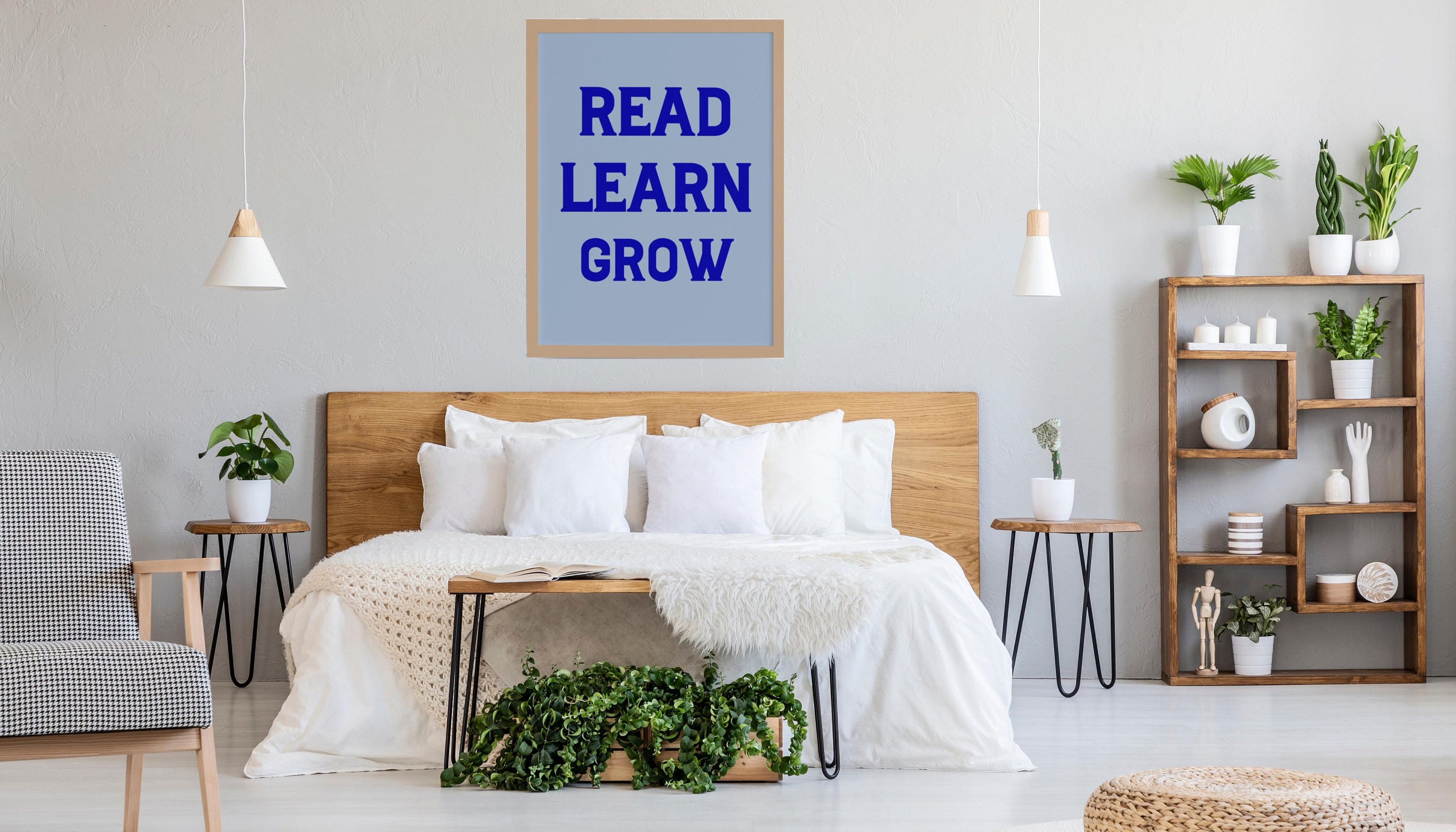 Set of 3 Read Learn Grow Printable Digital Download, Motivational ...