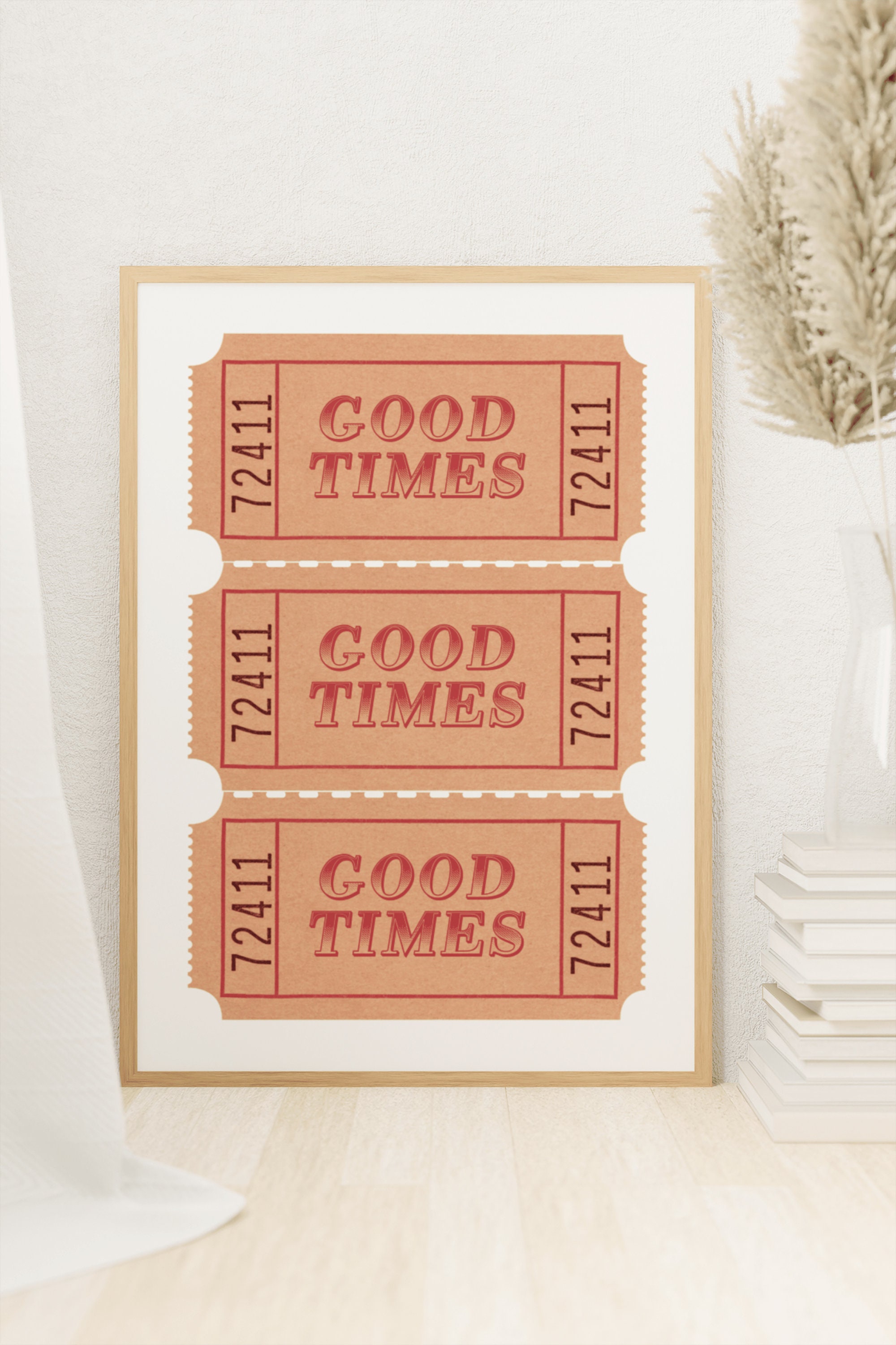 Vintage-inspired Motivational Ticket Wall Art Print: Retro Bar Cart ...