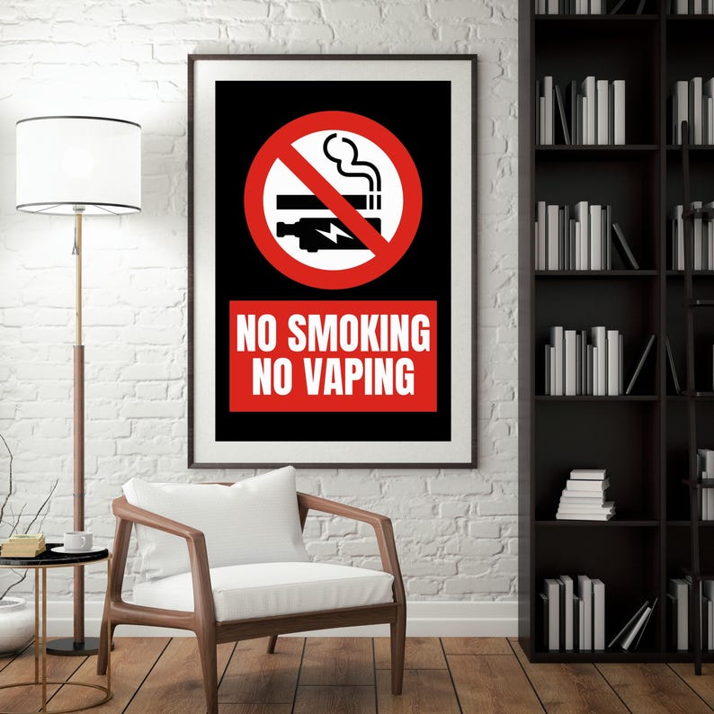 No Smoking & Vaping Signs, Set of 6 (digital Download) - Etsy