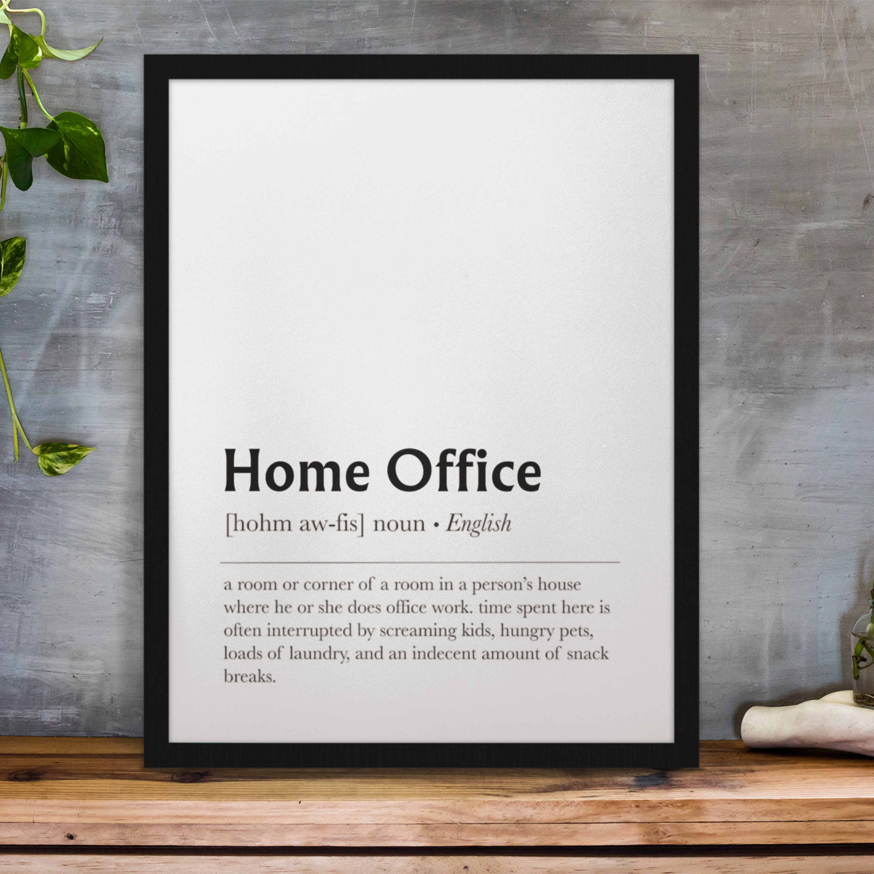 Funny Home Office Definition Print, Home Office Printable Wall Art ...