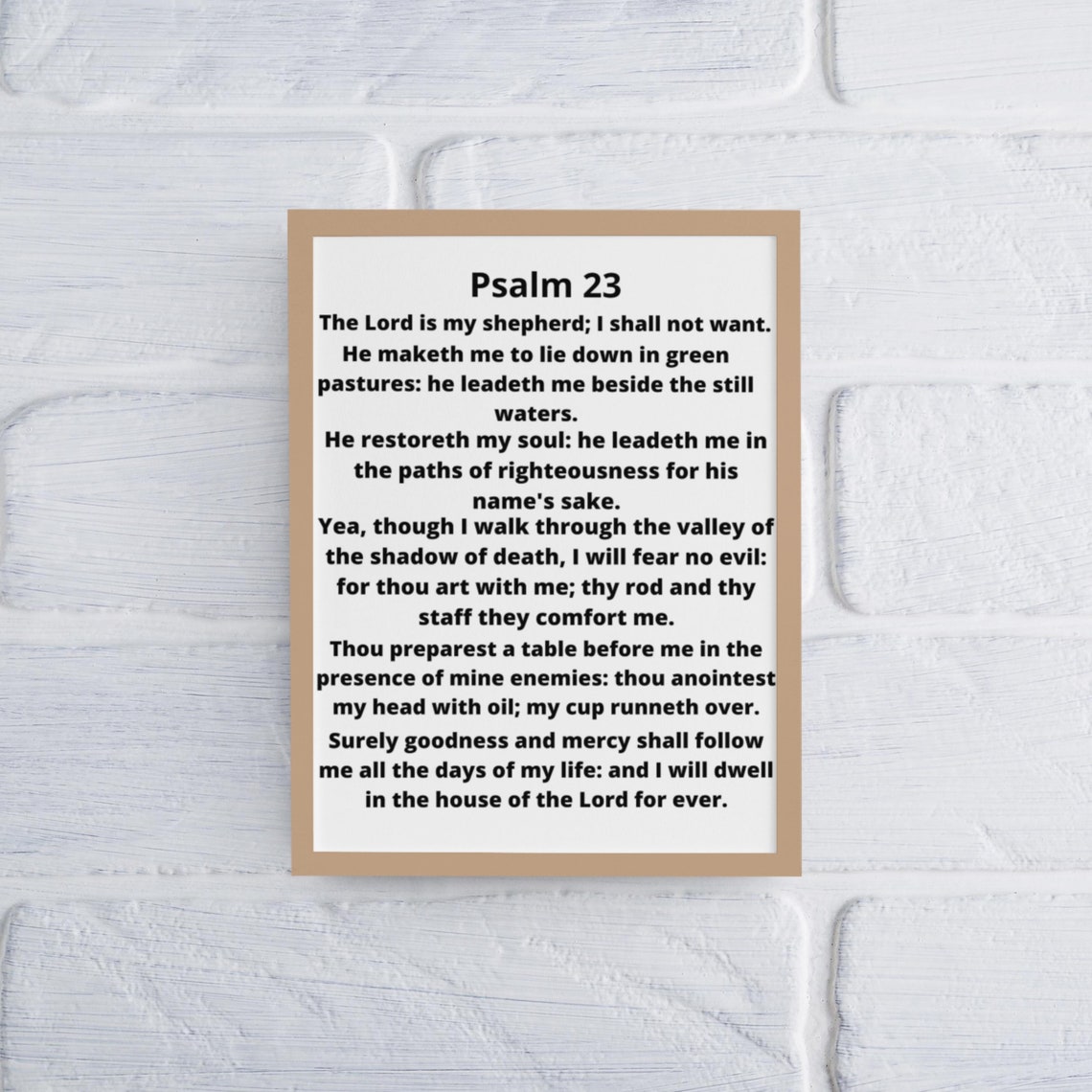 Psalm 23 Poster Bible Artwork Print, Instant Digital Download Scripture ...