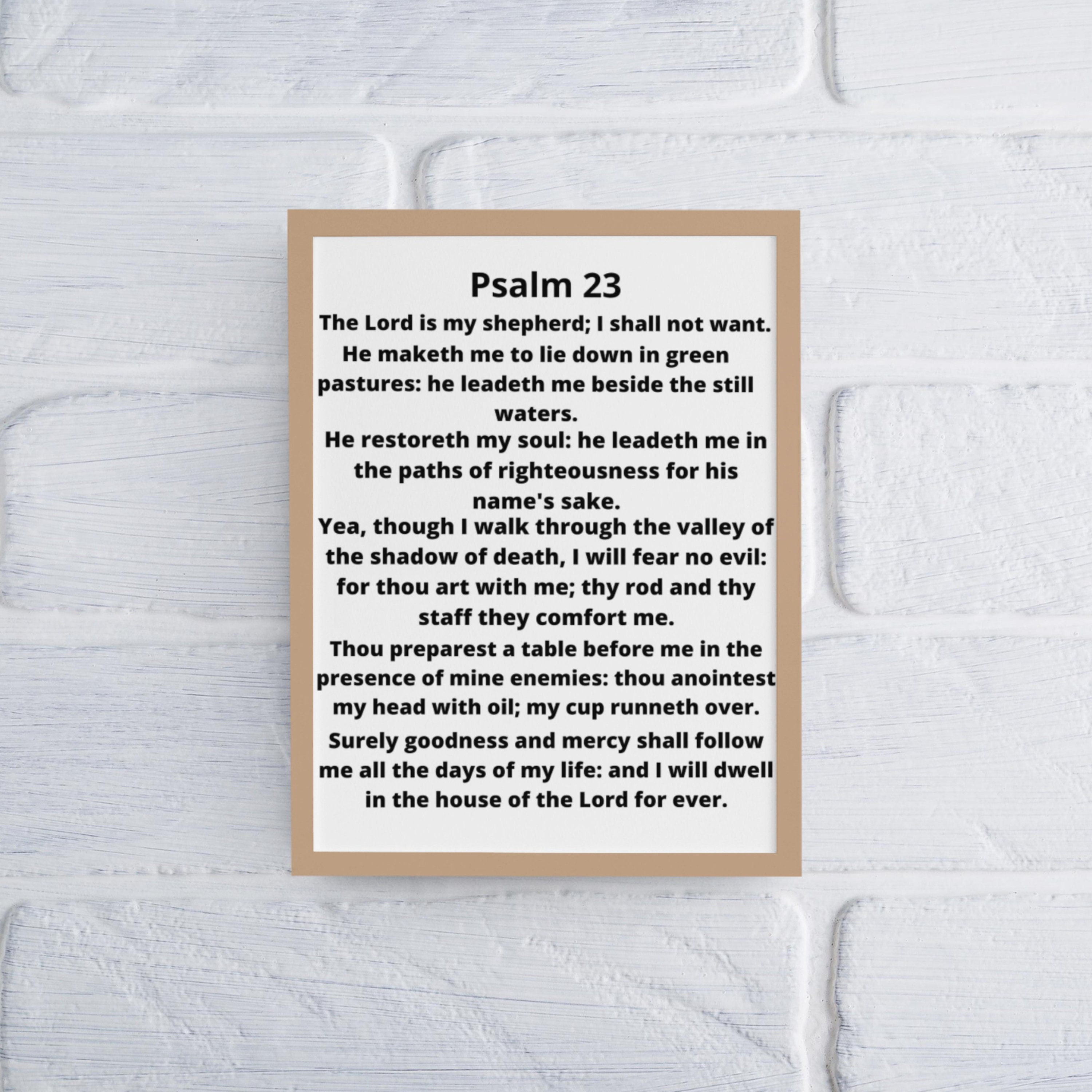 Psalm 23 Poster Bible Artwork Print, Instant Digital Download Scripture ...