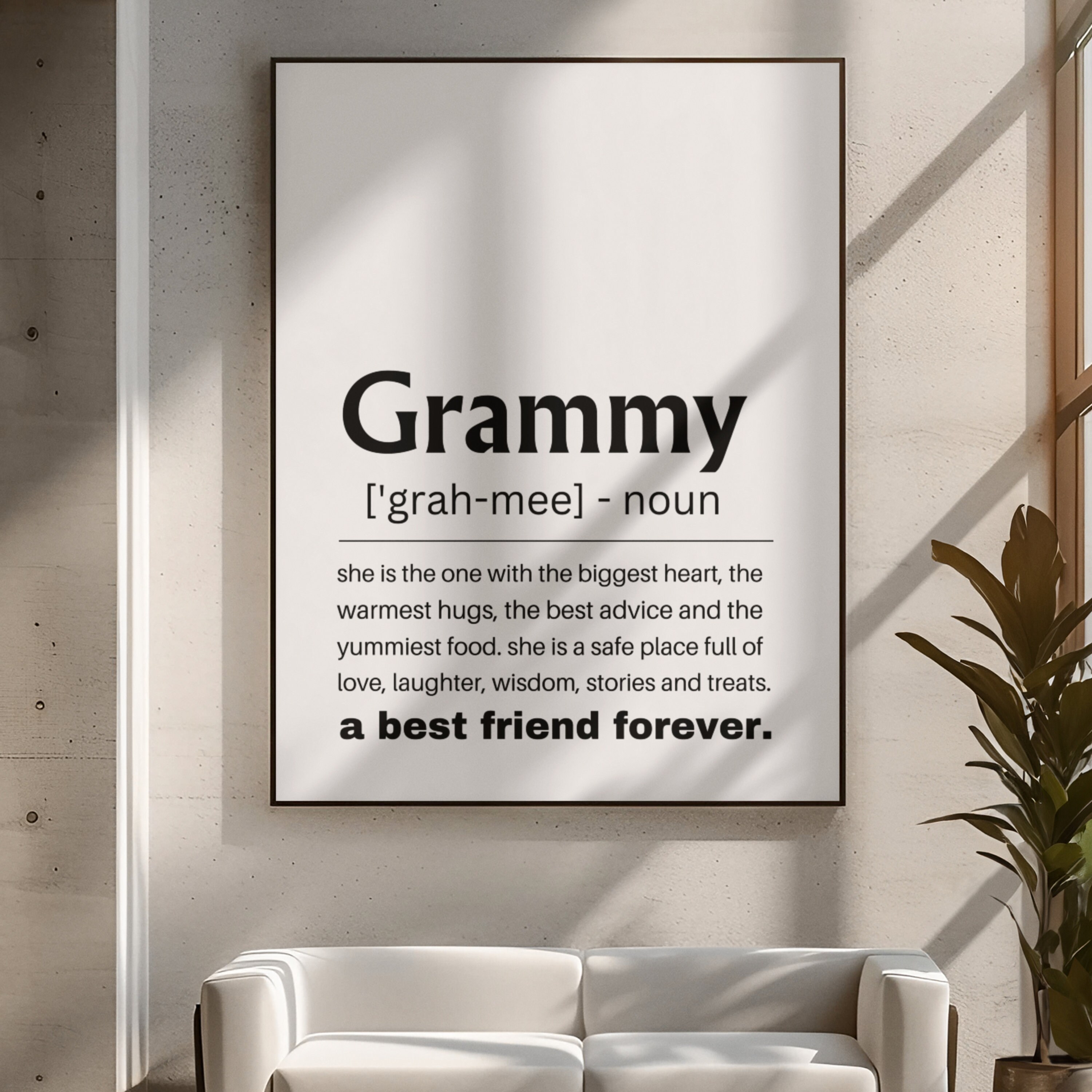 Grammy Definition Print Digital Download, Grammy Gift, Gift for Best ...