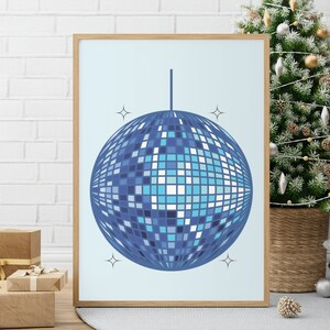 Set of 3 Disco Ball Printable Wall Art Poster Retro Disco Ball ...