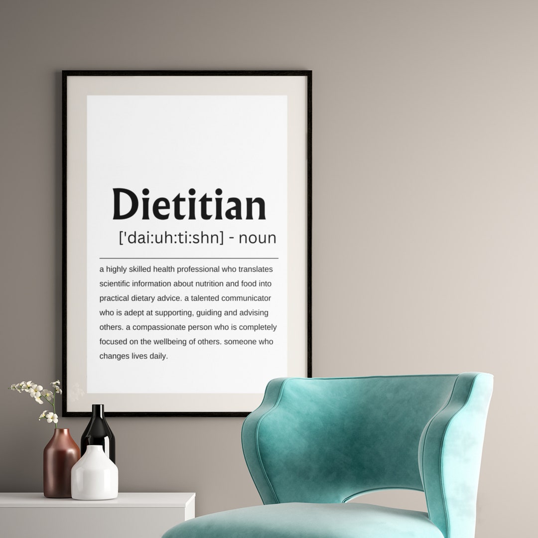 Dietitian Definition Print: Nutritionist Gift (digital Download) - Etsy