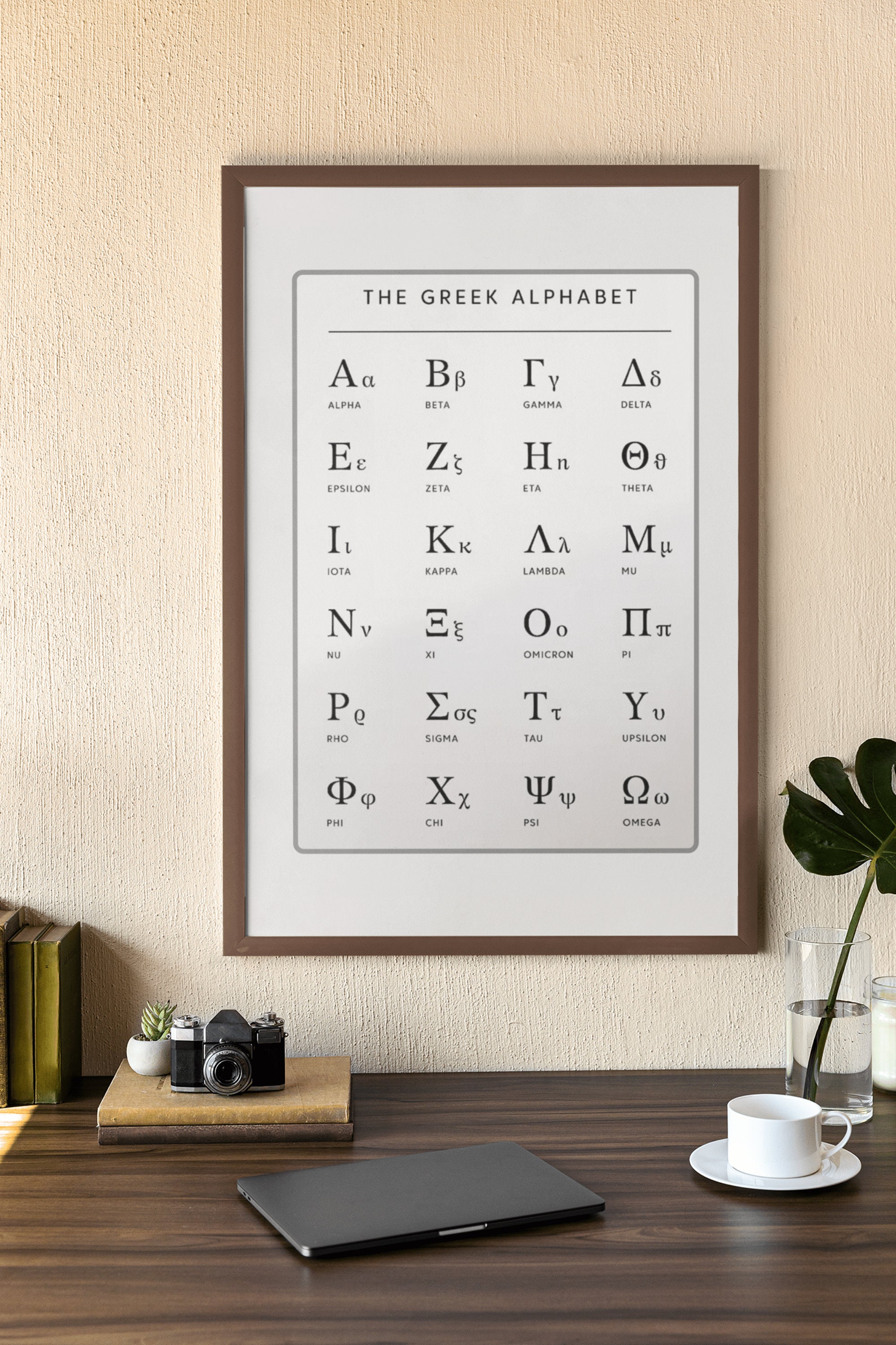 Greek Alphabet Printable Wall Decor, Greek Letters Art Print ...