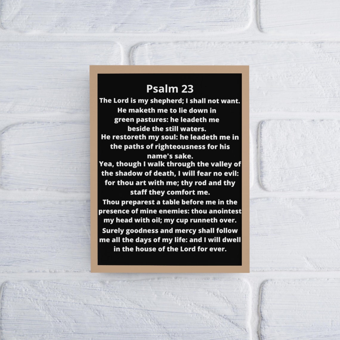 Psalm 23 Poster Bible Artwork Print, Instant Digital Download Scripture ...