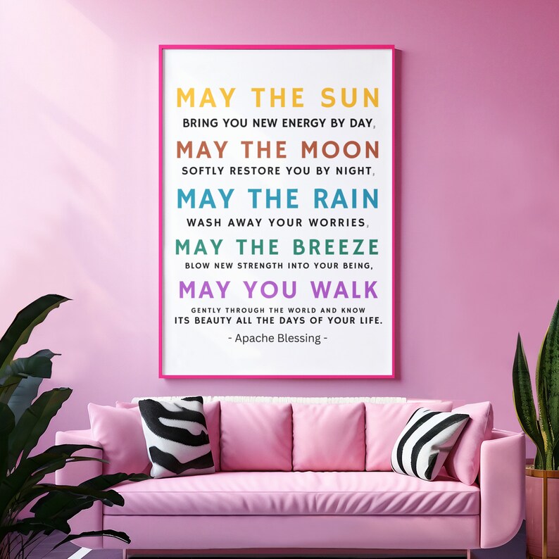 Apache Blessing Quote Downloadable Prints, May the Sun Bring You New ...