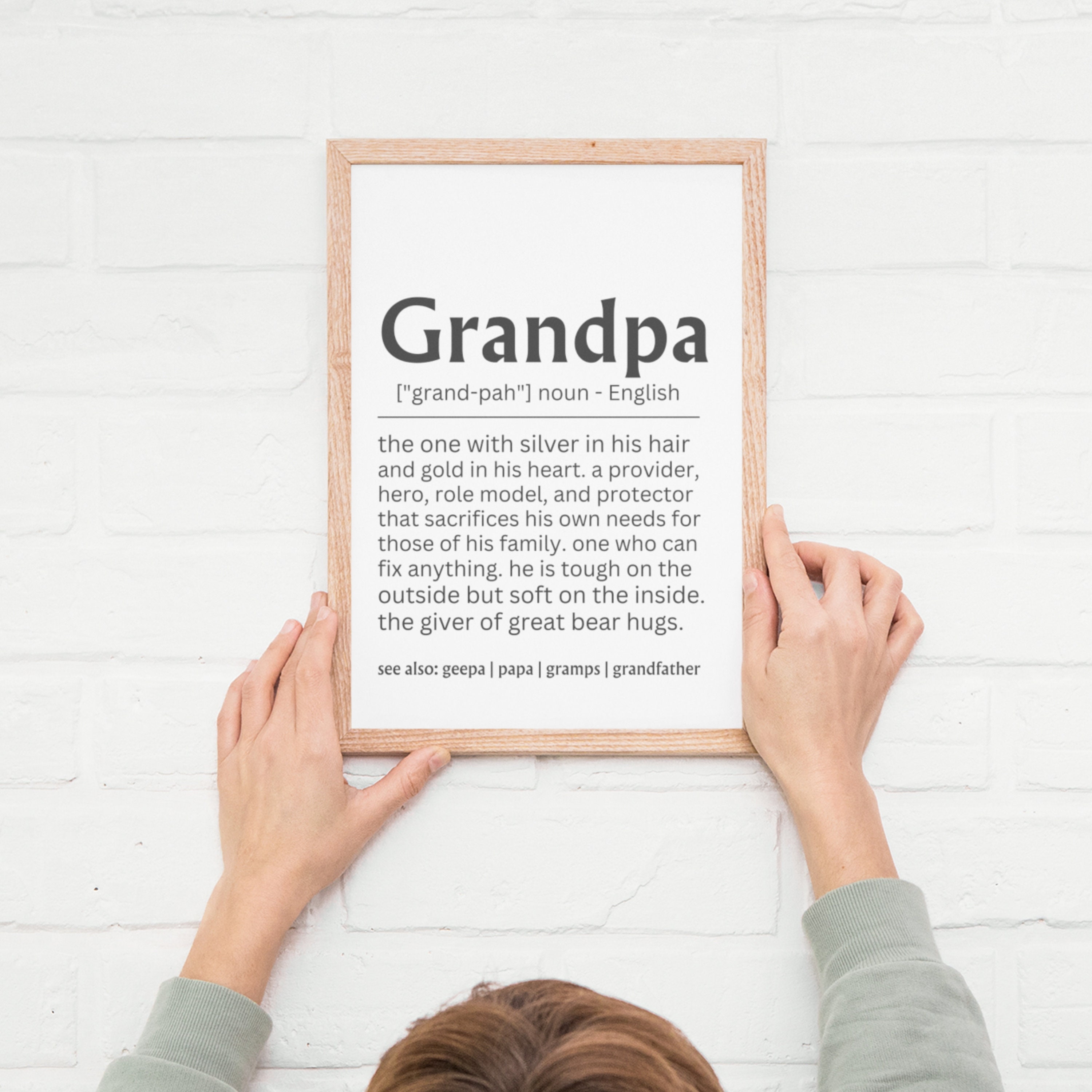 Grandpa Definition Print: Gift for Grandfather (digital Download) - Etsy