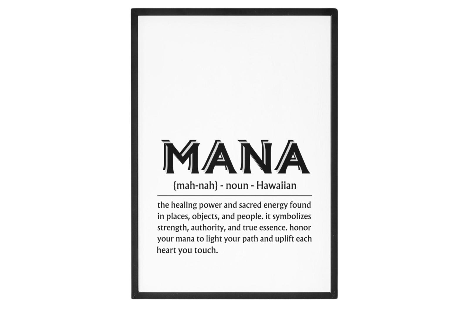 Mana Definition Print: Polynesian Wall Art (digital Download) - Etsy