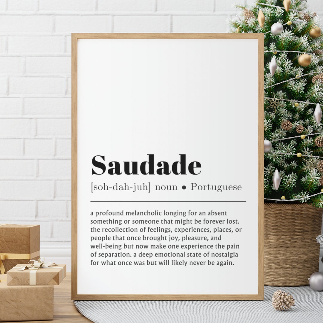 Saudade Definition Print: Portuguese Word Art (digital Download) - Etsy
