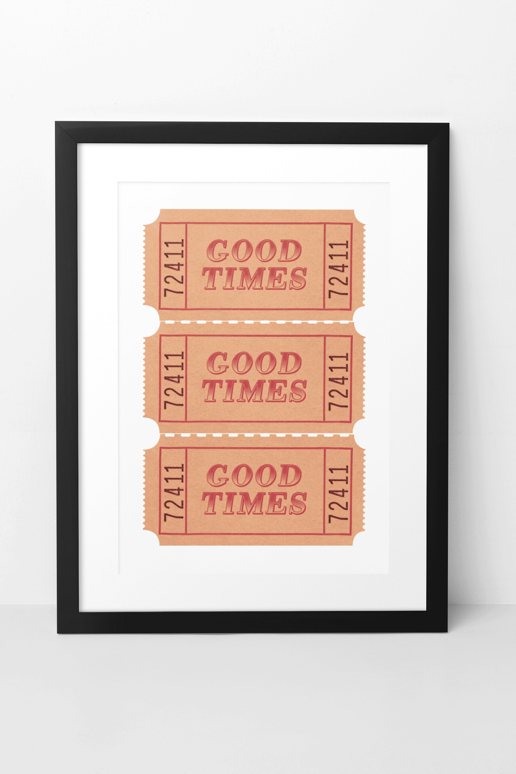 Vintage-inspired Motivational Ticket Wall Art Print: Retro Bar Cart ...
