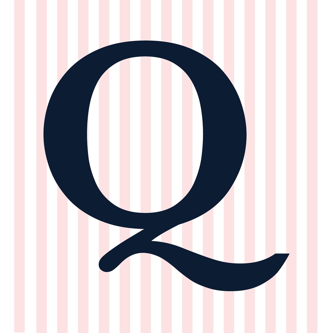 Letter Q Name Initial Kids Playroom Wall Decor Digital - Etsy