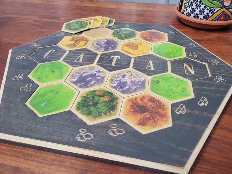 Handcrafted Solid Wood Catan Board - Etsy