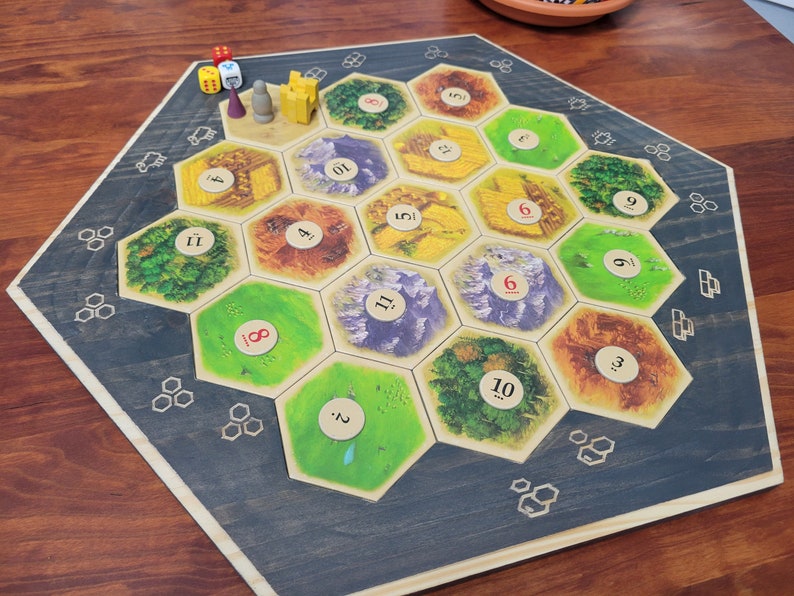Handcrafted Solid Wood Catan Board - Etsy