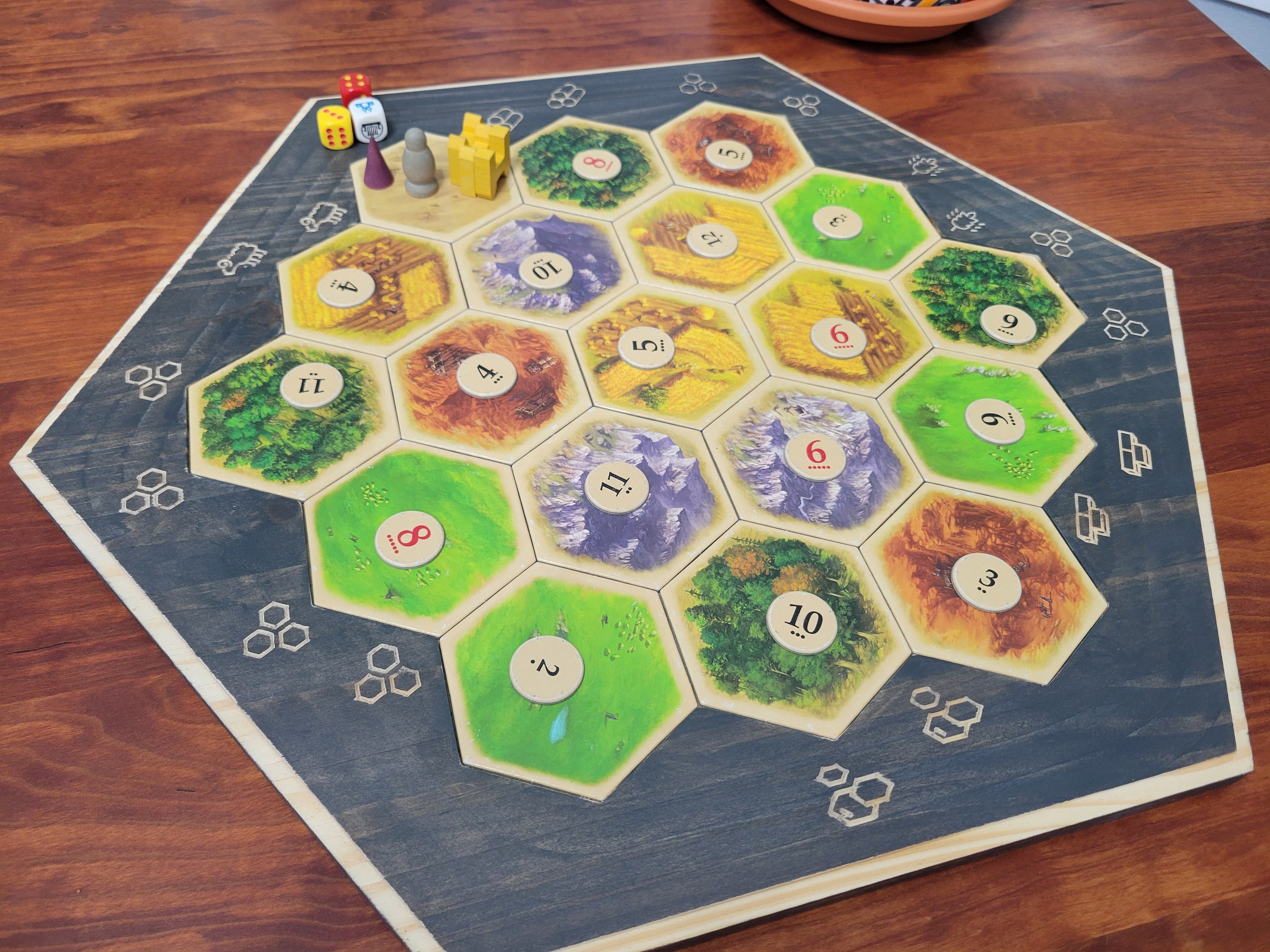 Handcrafted Solid Wood Catan Board - Etsy