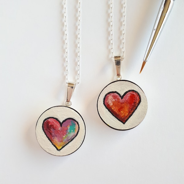 Hand Painted Heart - Etsy