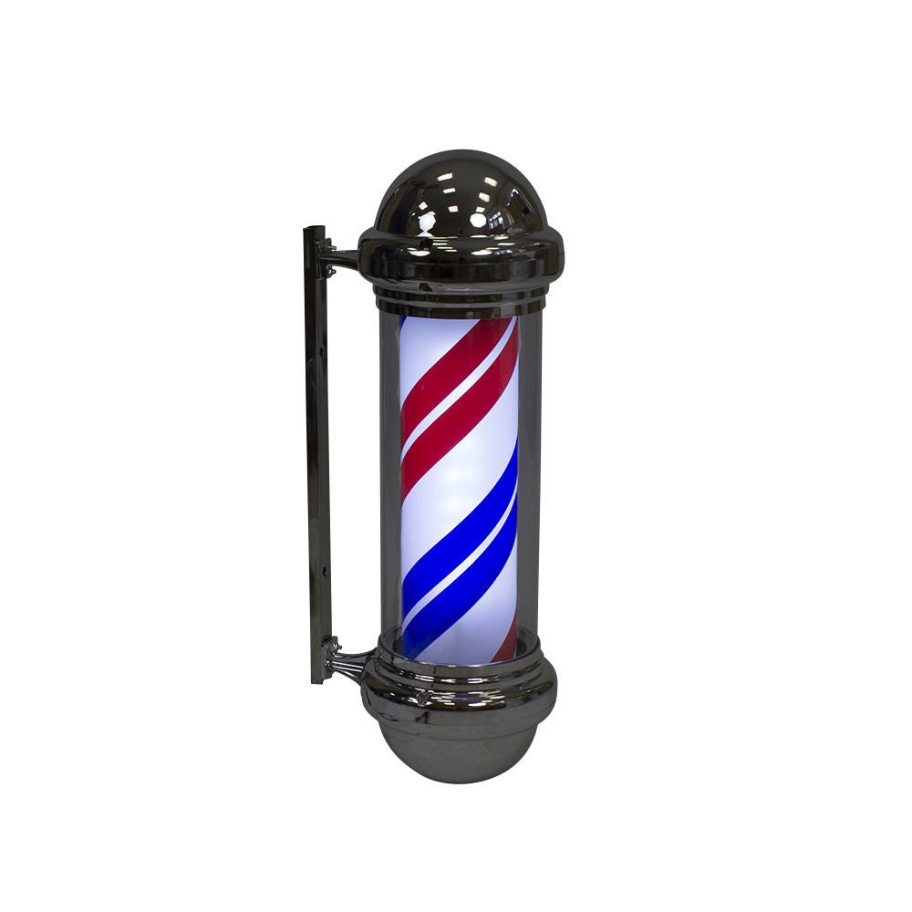 Vintage-inspired Barber Pole Rotating & Illuminated Barbershop Sign ...