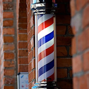 Vintage-inspired Barber Pole Rotating & Illuminated Barbershop Sign ...